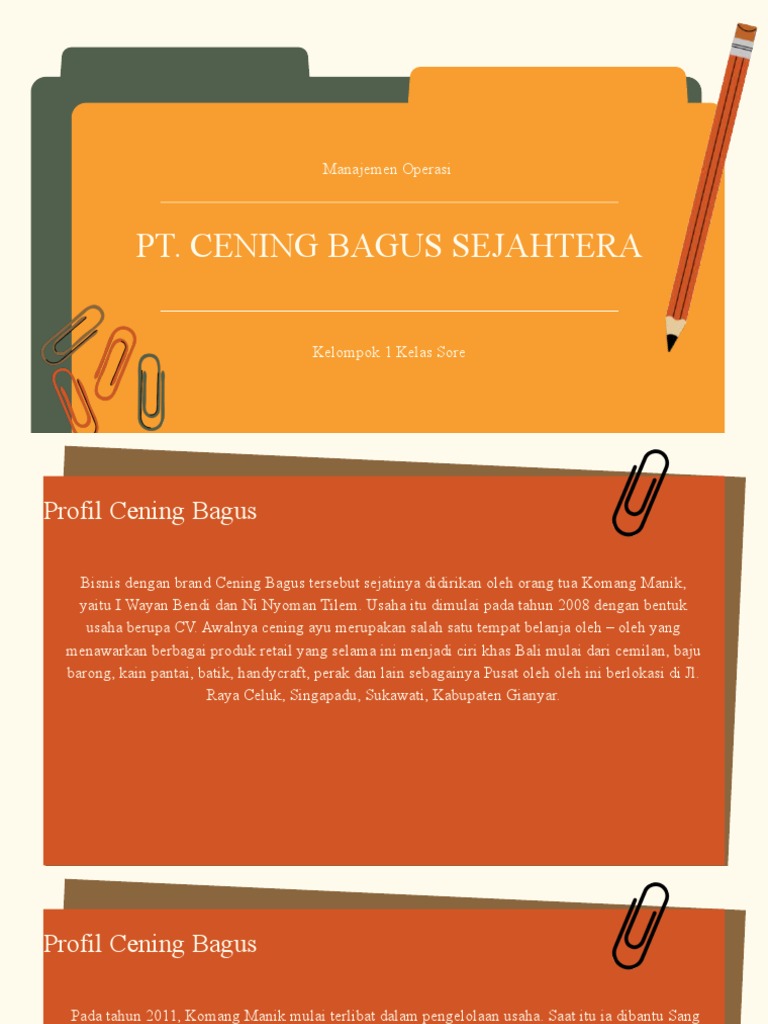 MO PT. Cening Bagus Sejahtera | PDF