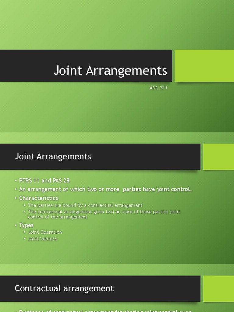 Joint Arrangements | PDF | Investing | Joint Venture