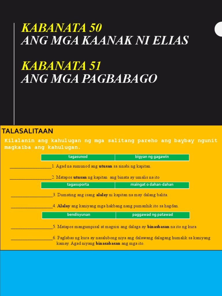 Kabanata 50 and 51 | PDF