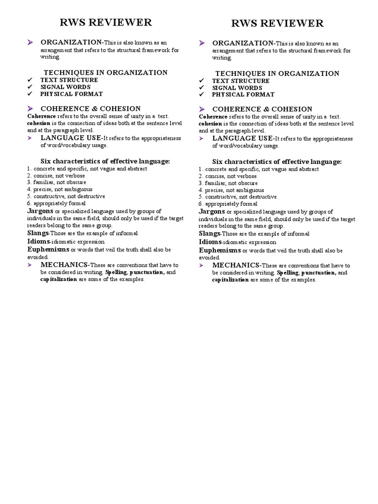 2nd Rws Quiz | PDF | Jargon | Paragraph