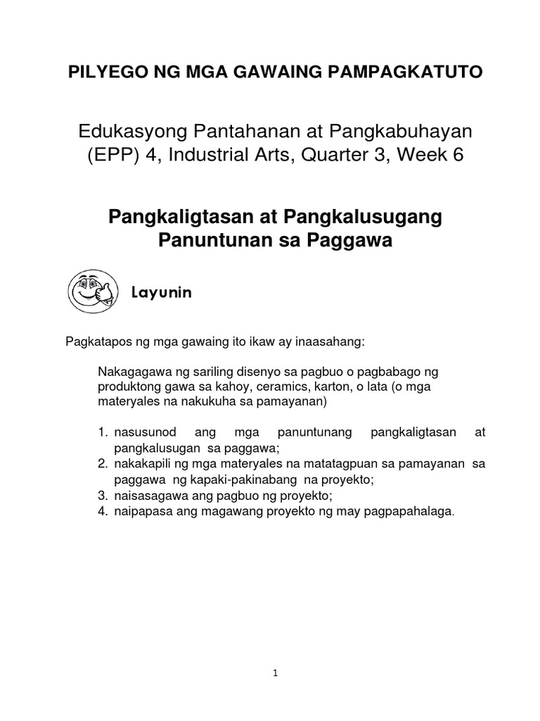 Epp 4 3RD Quarter Week 6 Raffie Renconad | PDF