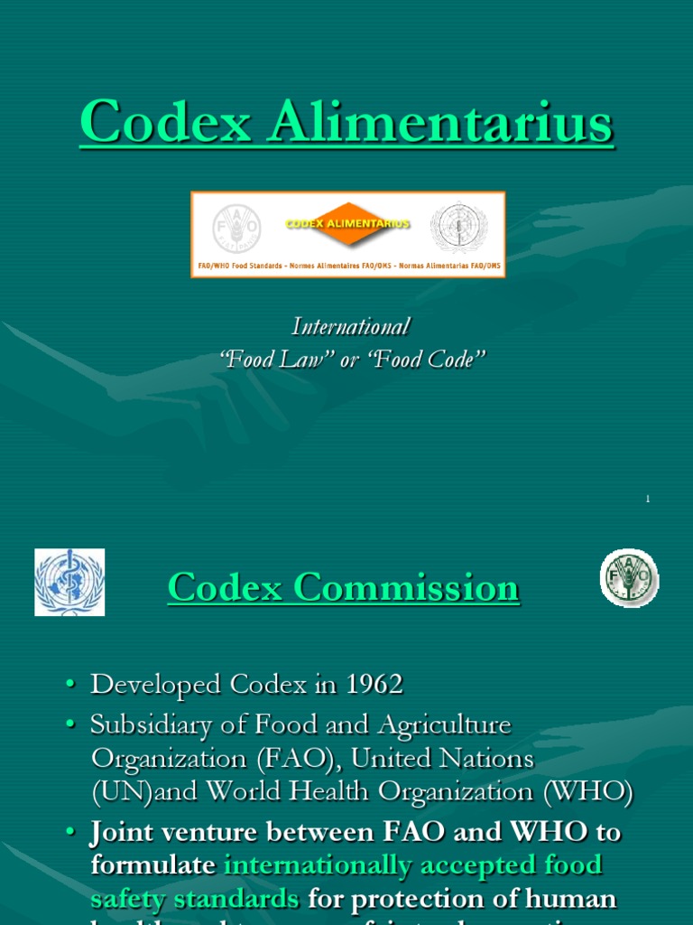 Codex Alimentarius | Foods | World Health Organization