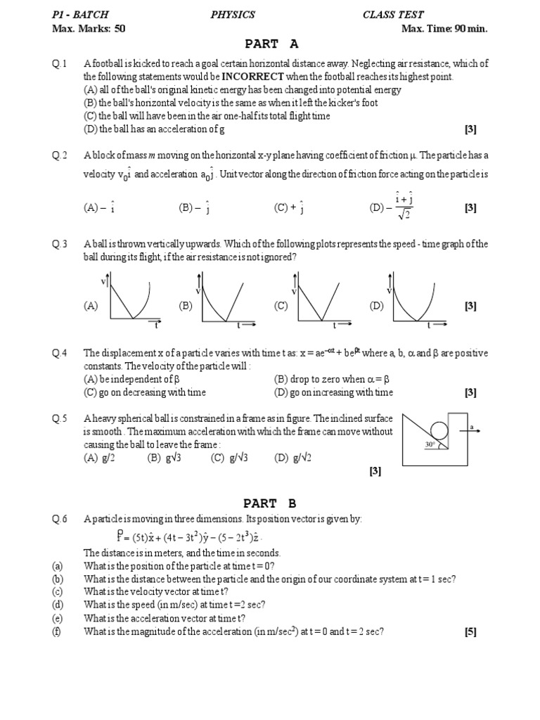 PHYSICS-21 - 11th (P1) | PDF | Force | Acceleration