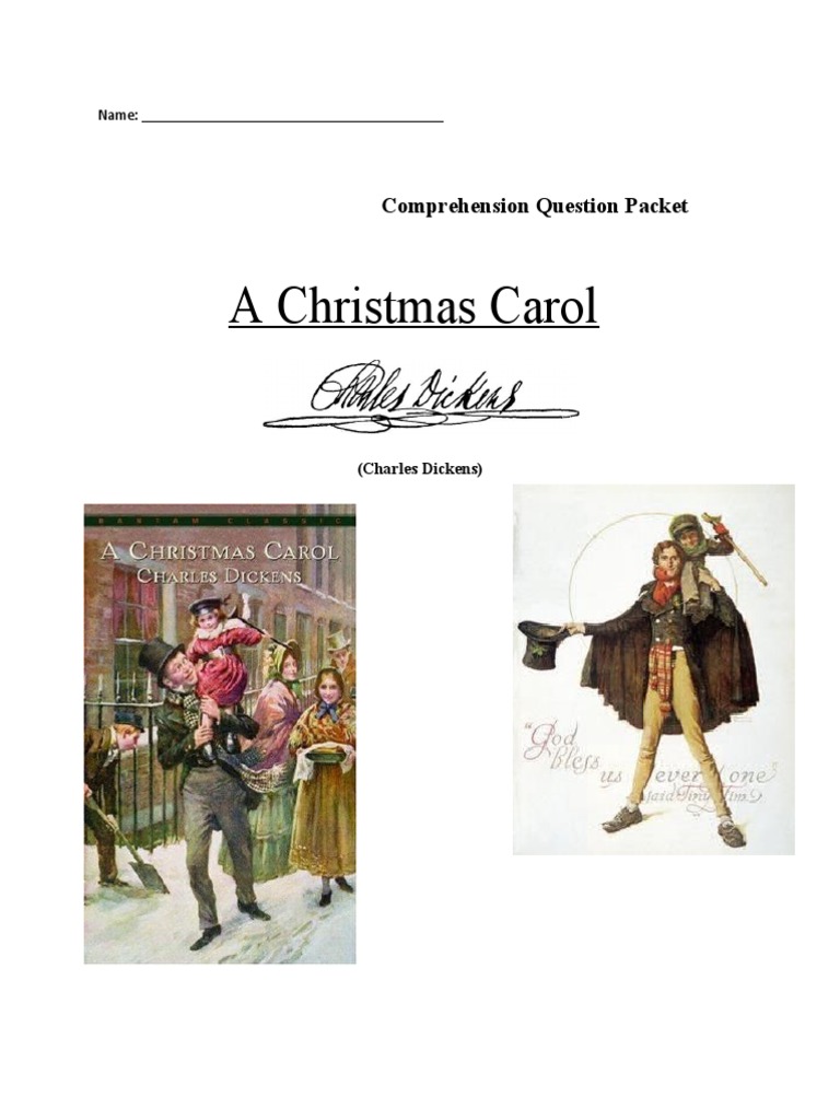 A Christmas Carol Comprehension Guide | PDF | Ebenezer Scrooge | A ...