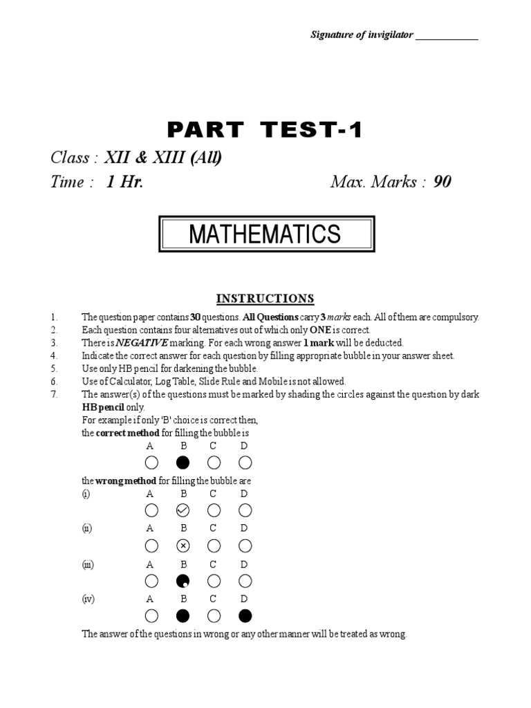 Maths - Part Test-1 Xii& Xiii | PDF | Function (Mathematics) | Integer Maths - Part Test-1 Xii& Xiii | PDF | Function (Mathematics) | Integer