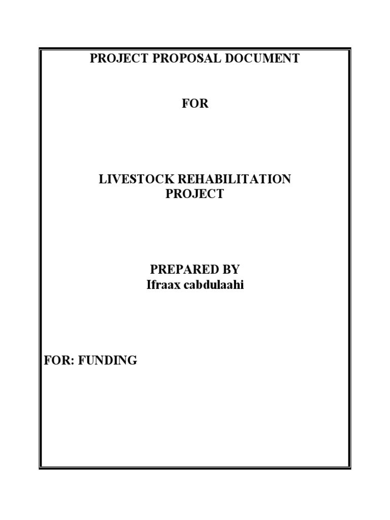Project Proposal Document For Livestock | PDF | Livestock | Sheep