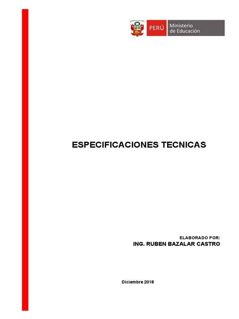 Especificaciones Tecnicas IE 1562 (Recuperado Automáticamente) | PDF ...