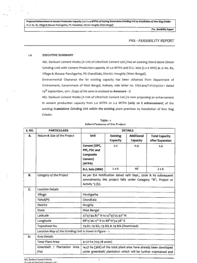 Project Report With Details of Emission, Effluent, Solid Waste ...