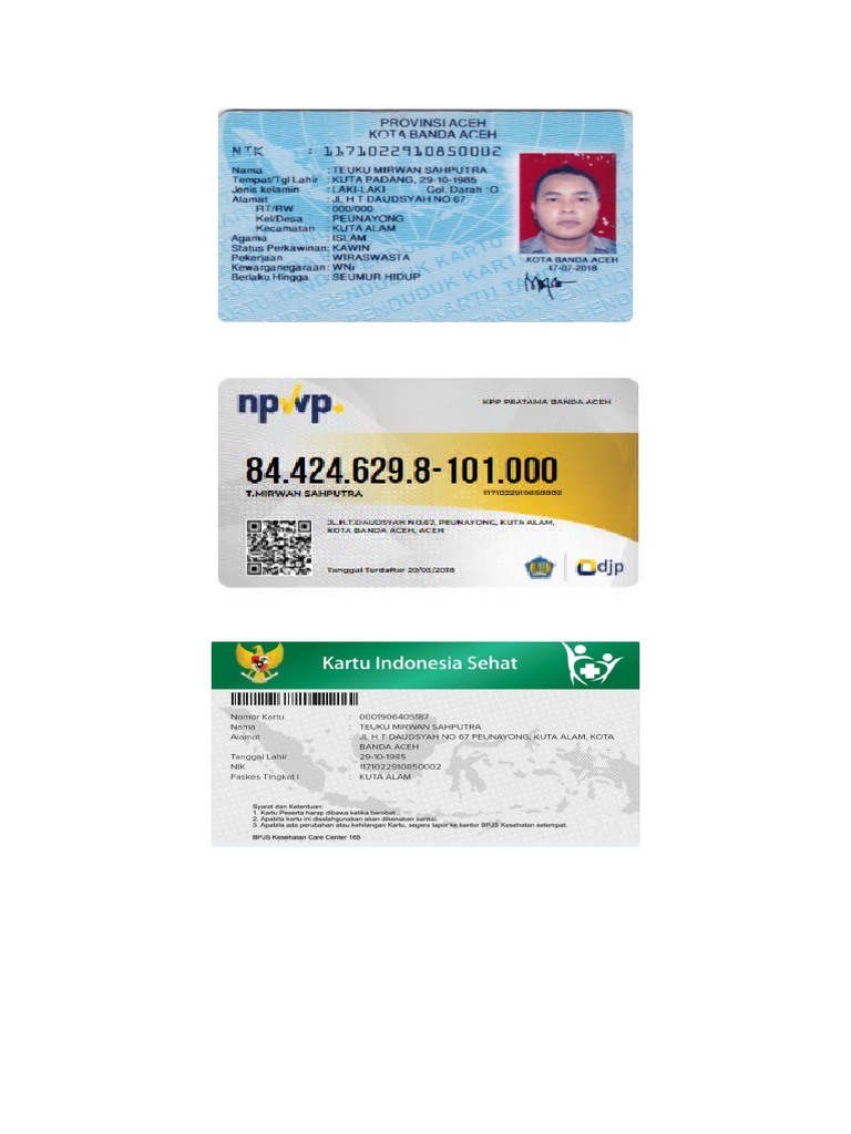 KTP, NPWP Dan BPJS | PDF