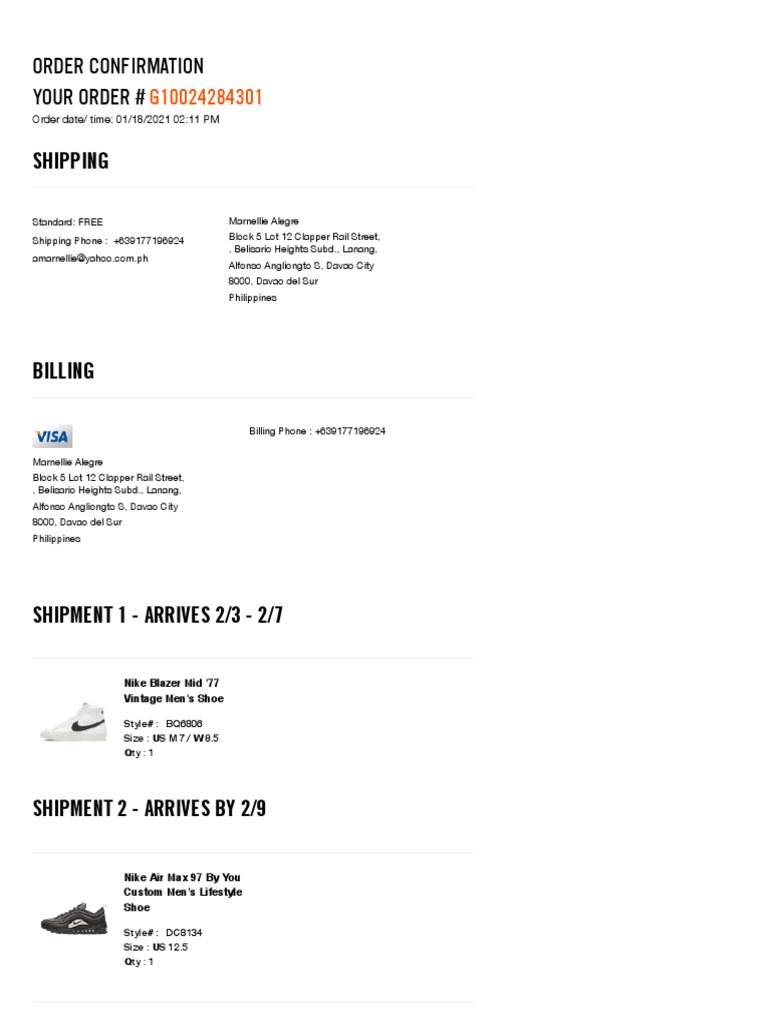 Nike Order 11821 | PDF