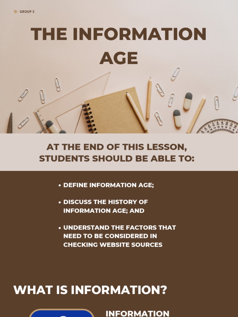 Lesson-1 - INFORMATION AGE | PDF | Personal Computers | Desktop Computer