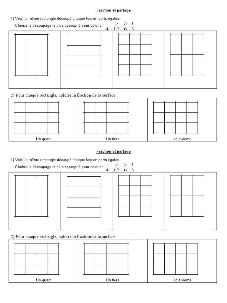 Comprendre les fractions et le partage | PDF | Méthodes et références ...