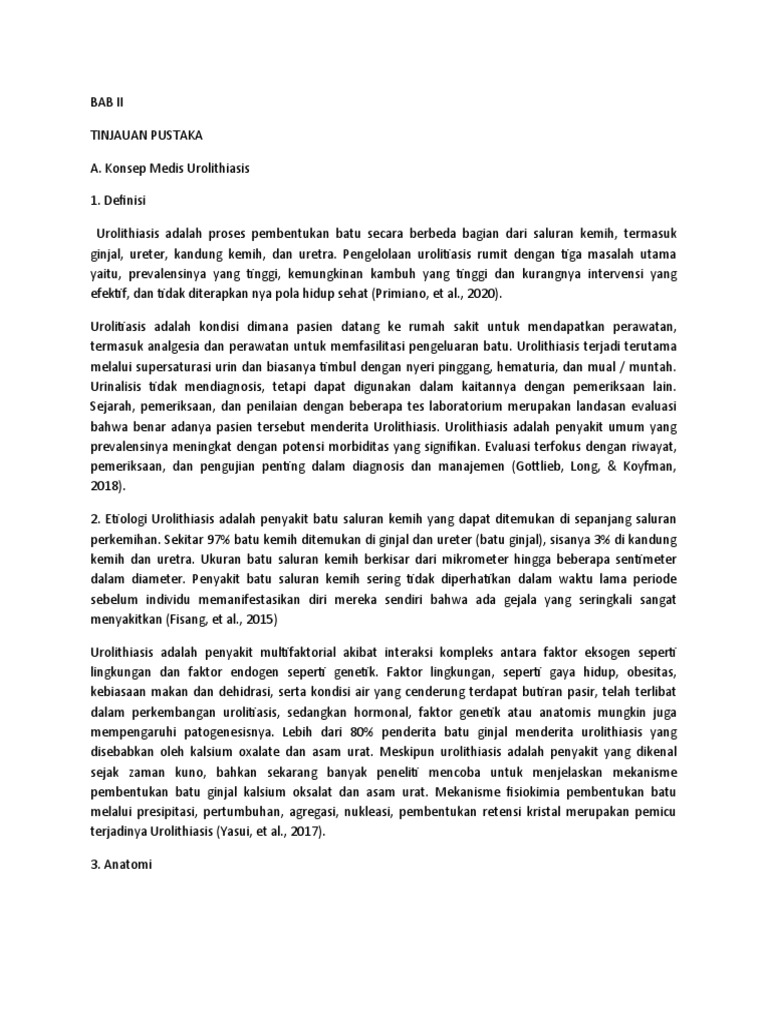 makalah urolithiasis kel 2 | PDF
