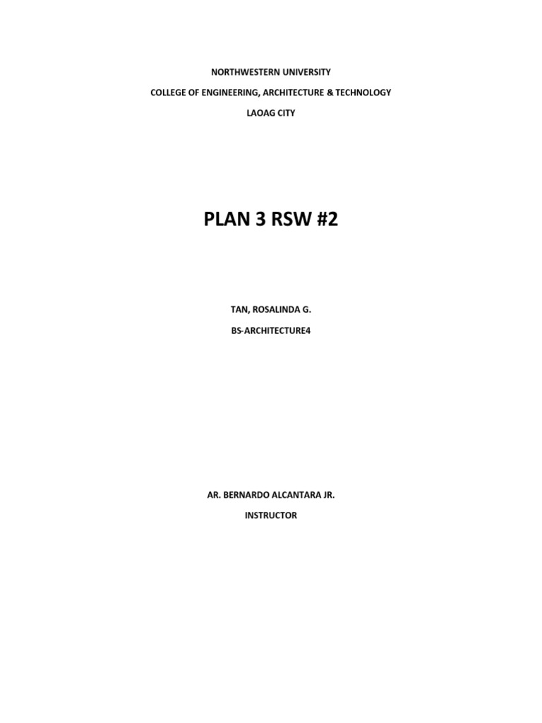 Plan 3 RSW 2 | PDF | Urban Planning