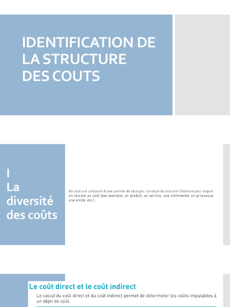 Identification de La Structure Des Couts | PDF
