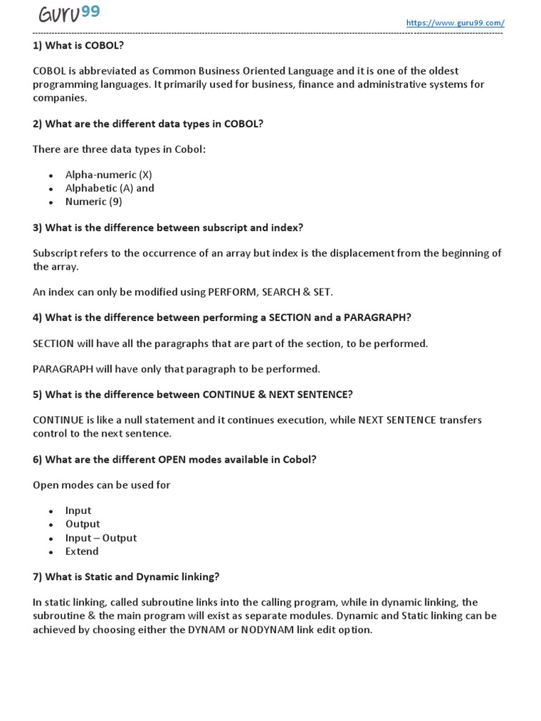 Cobol by Guru | PDF | Programming | Computer Program Cobol by Guru | PDF | Programming | Computer Program