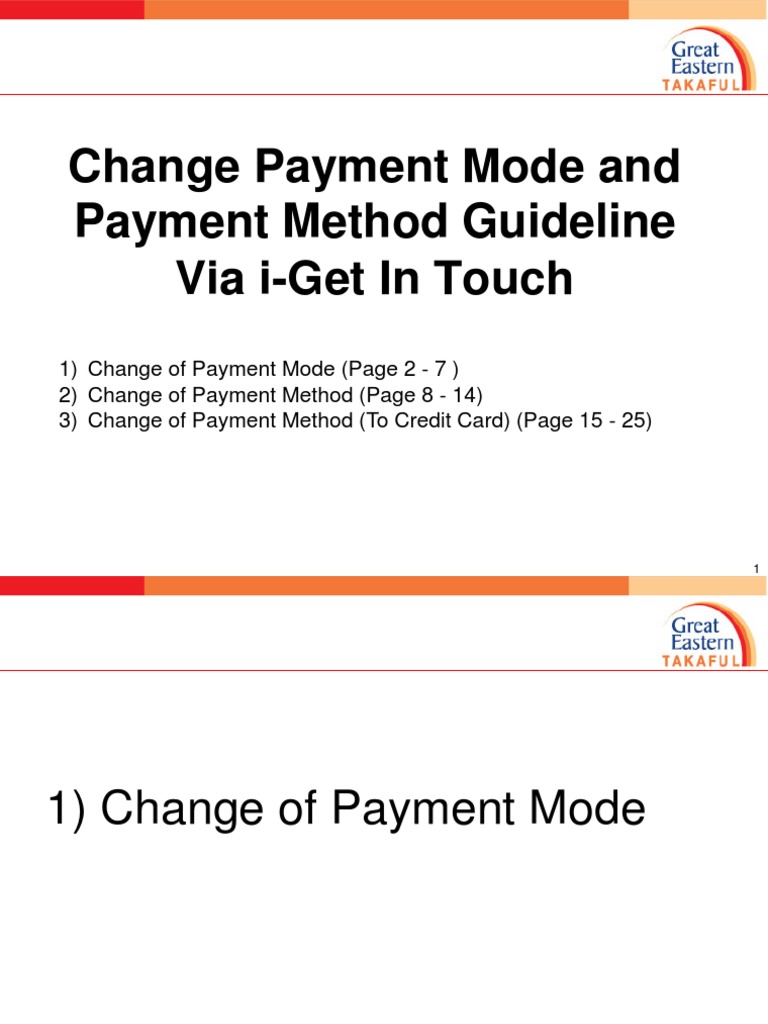 Change Payment Methods via i-Get In Touch | PDF | Service Industries ...