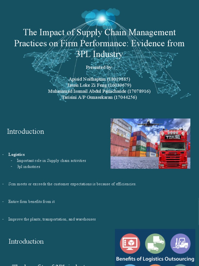 The Impact of Supply Chain Management Practices On Firm Performance: Evidence From 3PL Industry ...