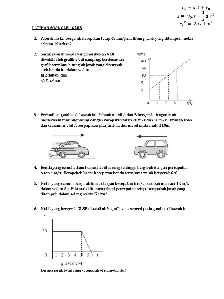Latihan Soal GLB - GLBB | PDF