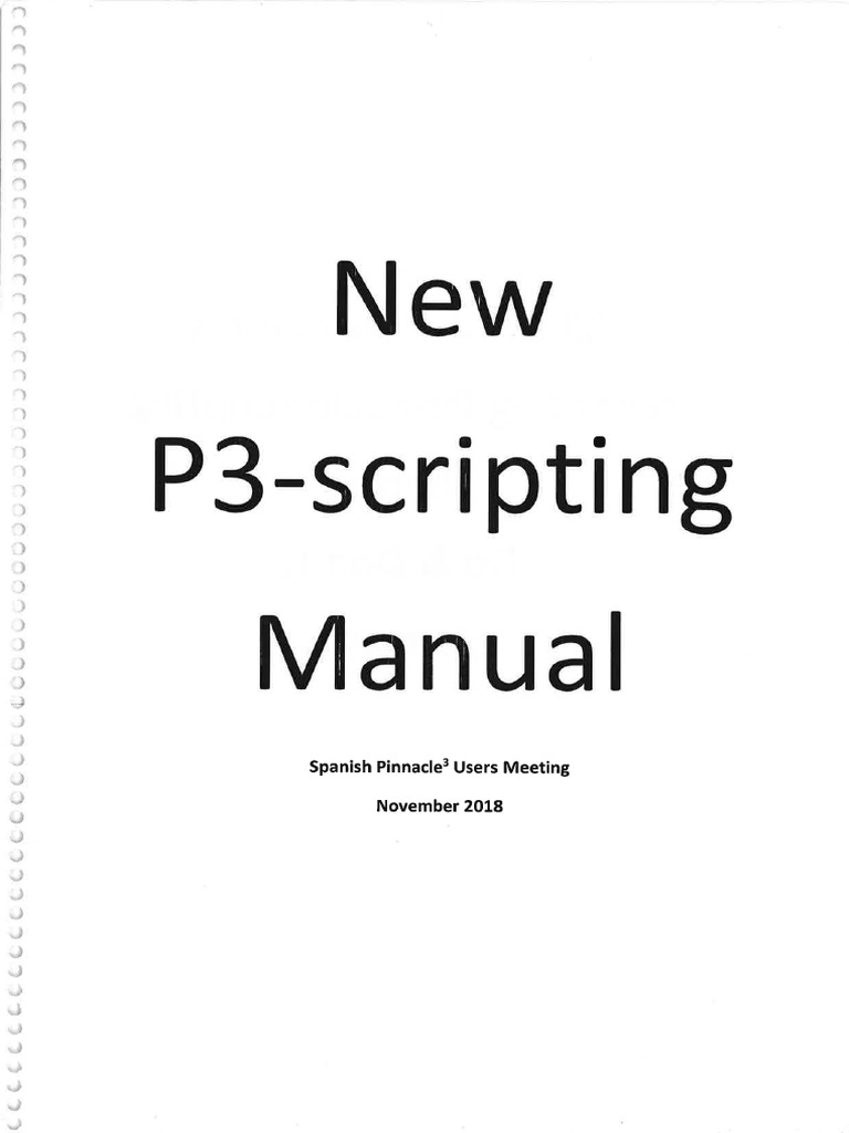 New P3 Scripting Manual Pdf 