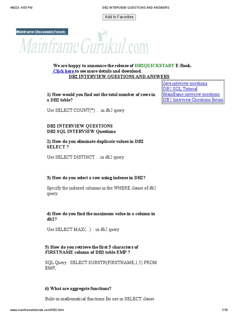 DB2 by Mainframe Gurukul | PDF | Database Index | Ibm Db2