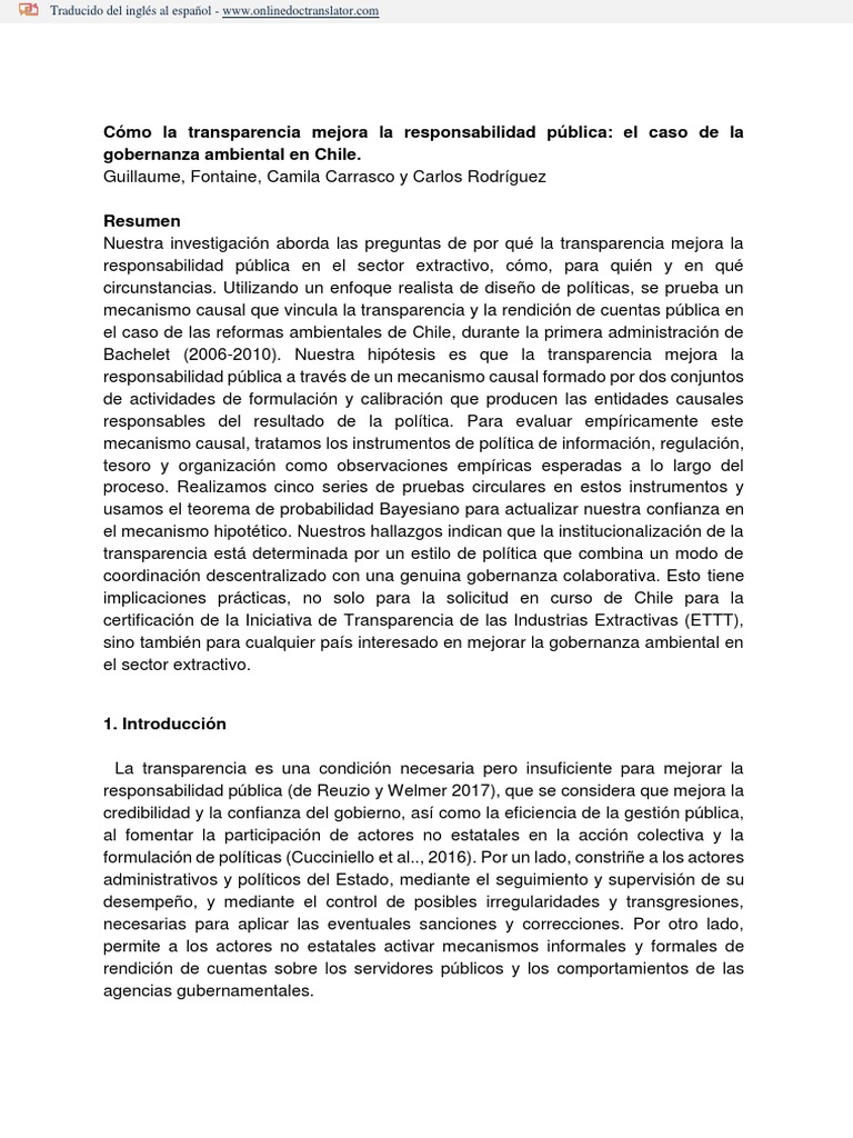 Caso - 3 - Cómo La Transparencia Mejora La Rendicion | PDF ...