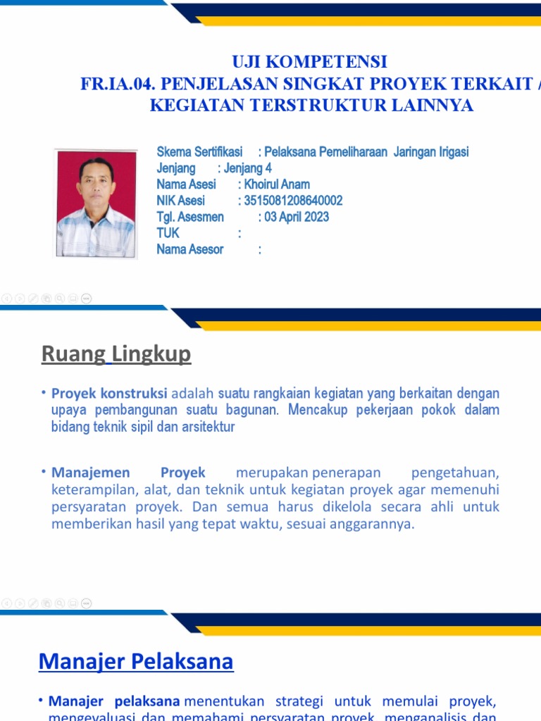 Khoirul Anam - Pelaksana Irigasi | PDF