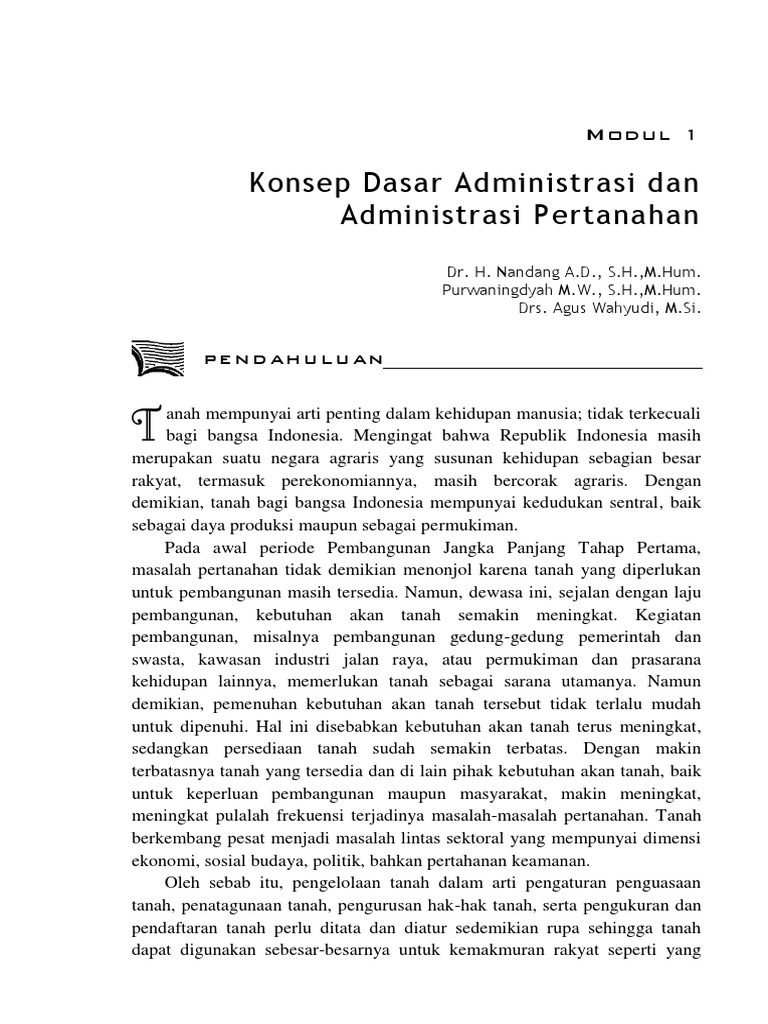 Modul Administrasi Pertanahan | PDF