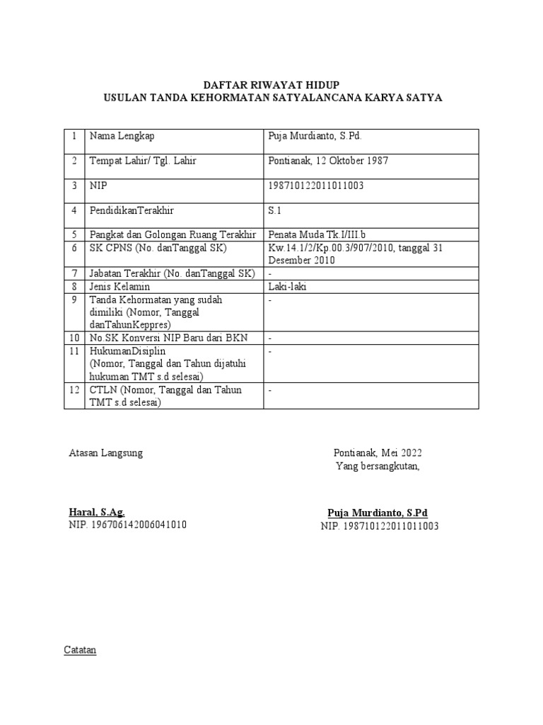 DRH Satya Lencana | PDF