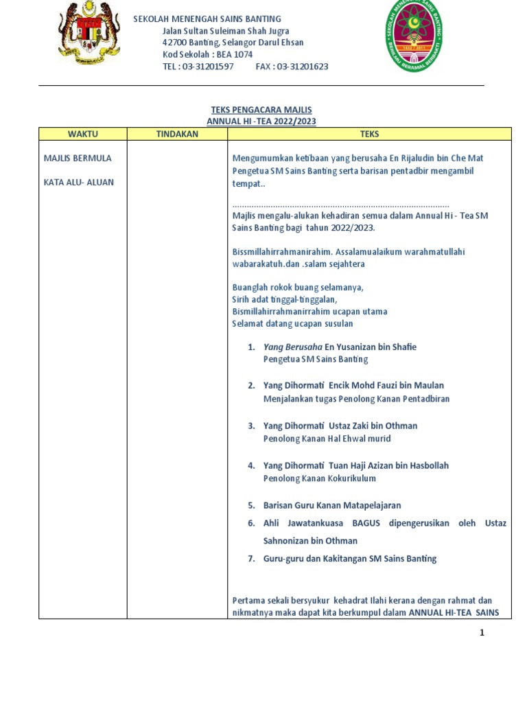TEKS MC ANNUAL HI-TEA BASIS 2022-23 | PDF