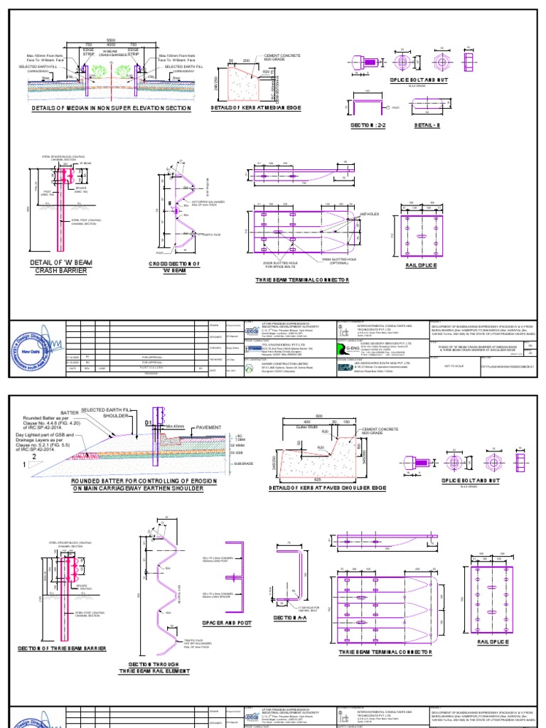 W-Beam Crash Barrier Specifications | PDF | Building Engineering ...