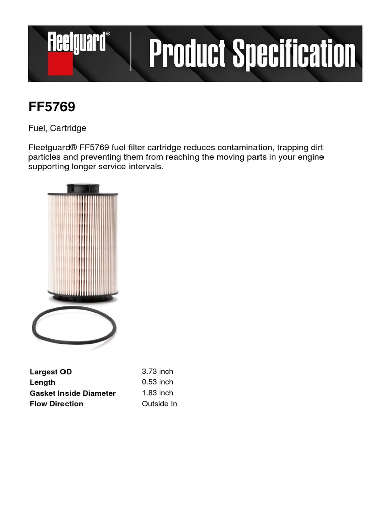Product Specification - FF5769 | PDF
