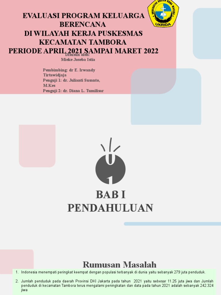 Evaluasi KB di Puskesmas Tambora | PDF