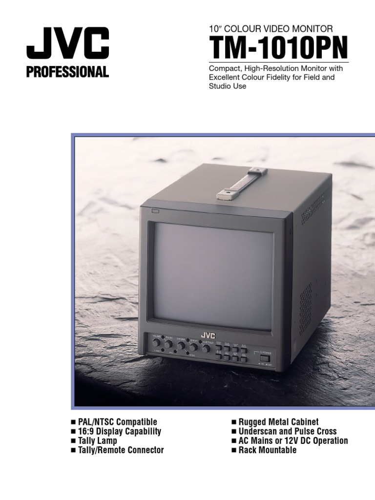 Monitor JVC TM-1010PN | PDF | Computer Monitor | Video