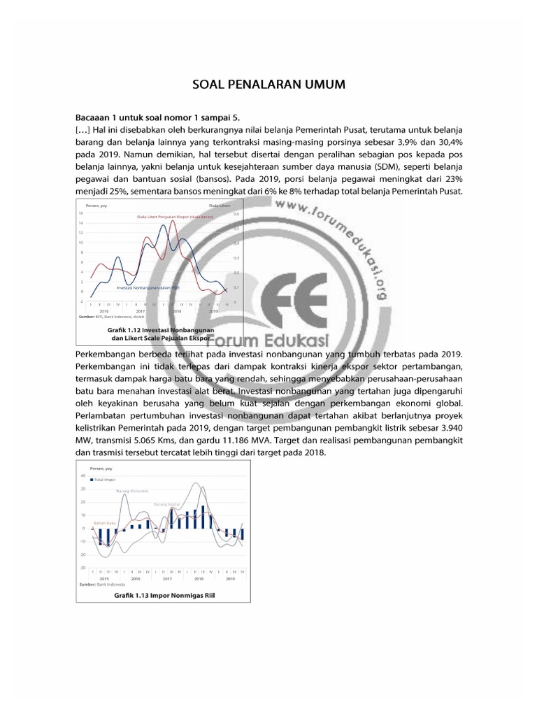 LJK KING TPS KUANTITATIF - PENALARAN UMUM (Soal) | PDF