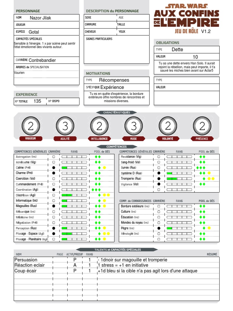 Contrebandier Star Wars JDR EDGE | PDF