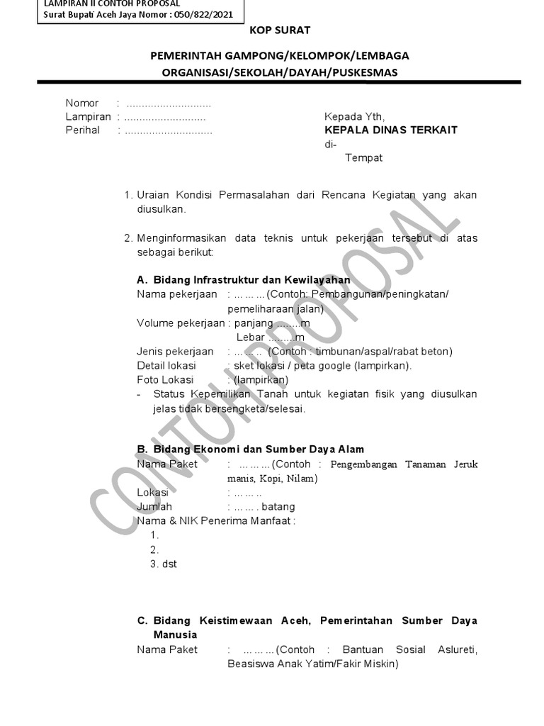 Contoh Proposal Sederhana Fix | PDF