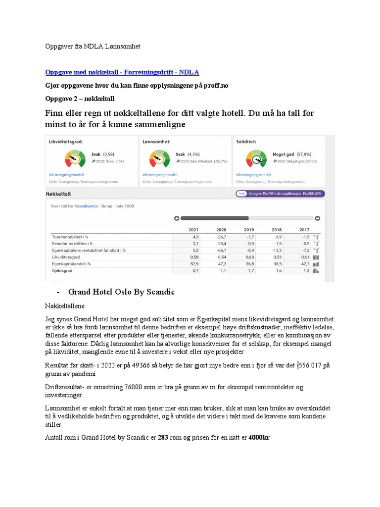 Oppgaver Fra NDLA Lønnsomhet | PDF