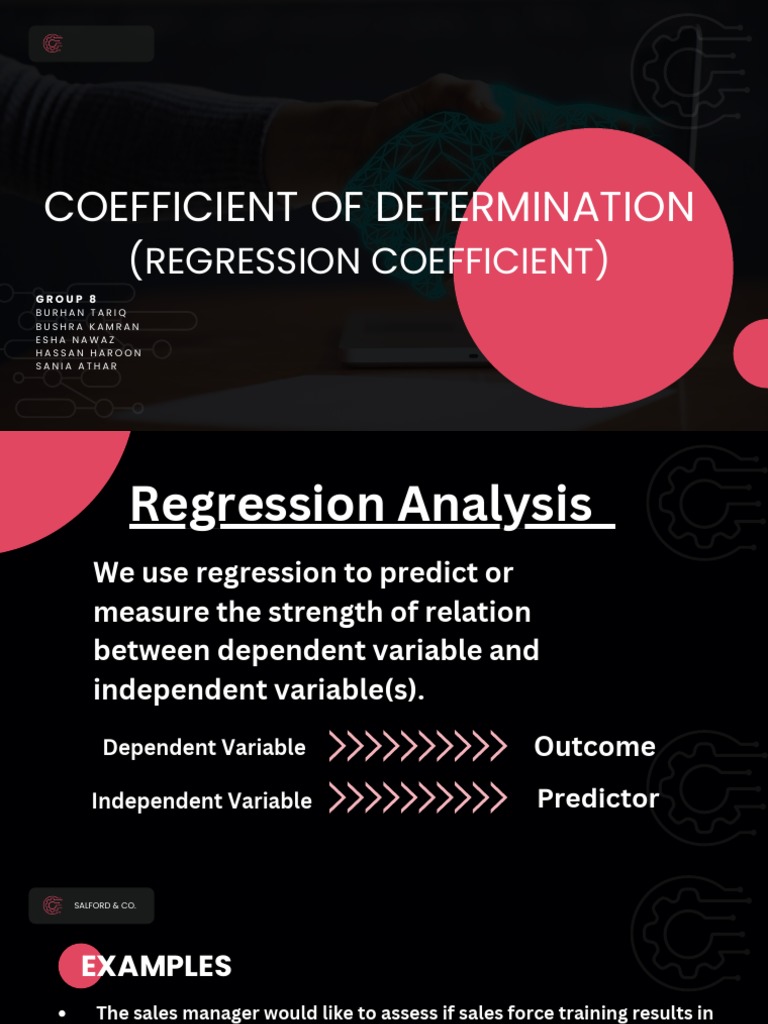 Coefficient of Determination (Regression Coefficient) | PDF | Regression Analysis | Dependent ...