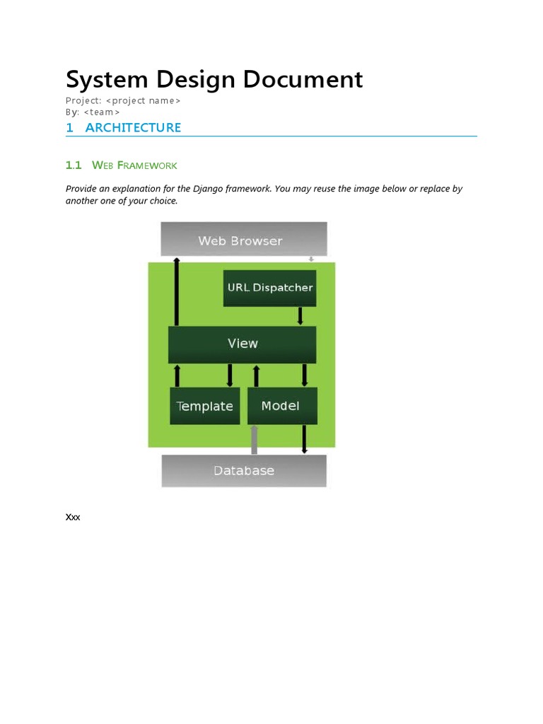 System Design Document for Web App | PDF | Computers