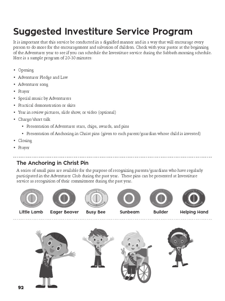 Suggested Investiture Service Program | PDF