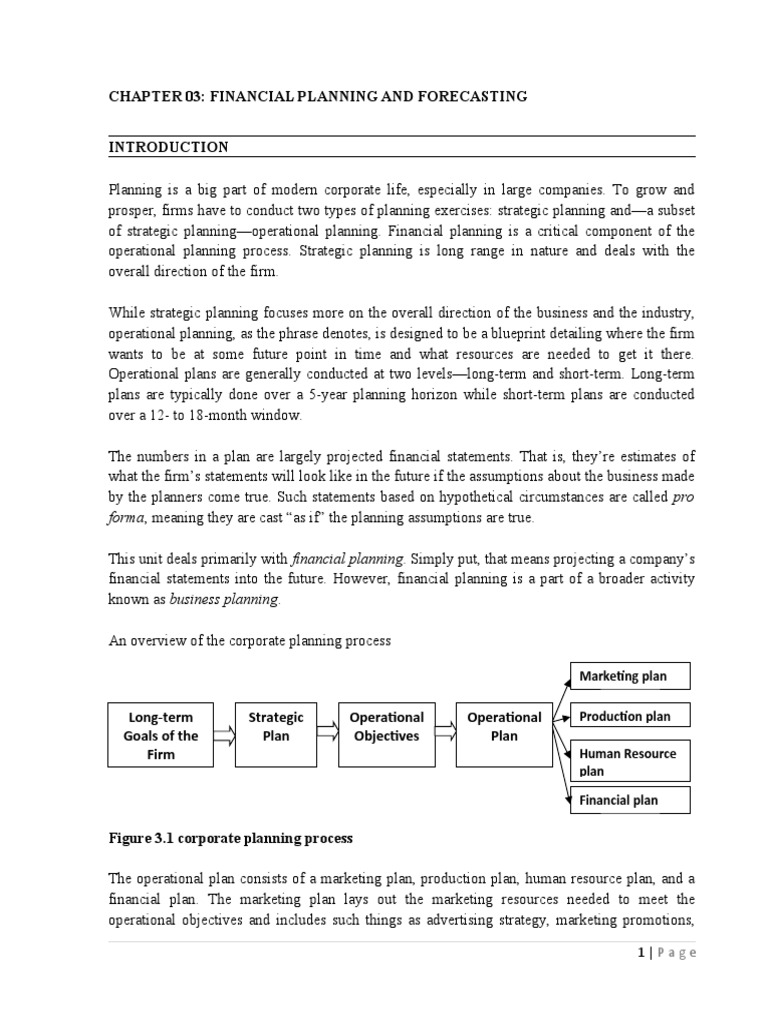 FM II - Chapter 03, Financial Planning & Forecasting | Download Free PDF | Financial Plan ...