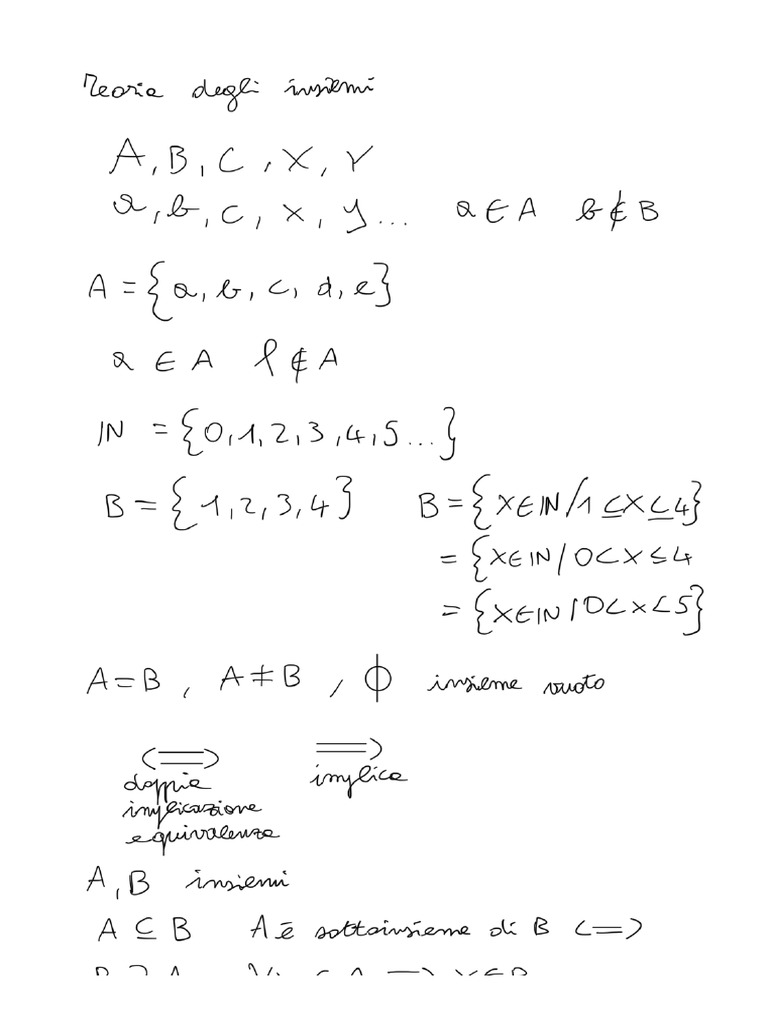 Teoria Degli Insiemi | PDF