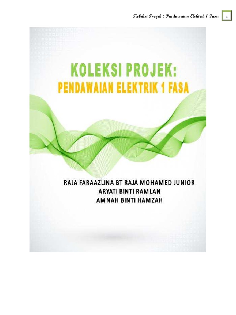 Koleksi Projek Pendawaian Elektrik 1 Fas | PDF