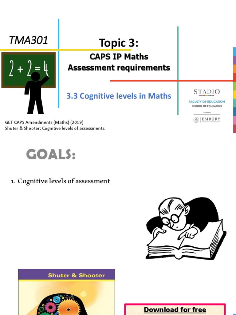 TMA301 Topic 3.3 Cognitive Levels in Maths | PDF | Behavior ...
