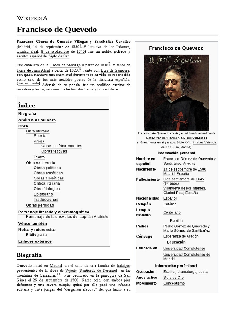 Francisco de Quevedo | PDF