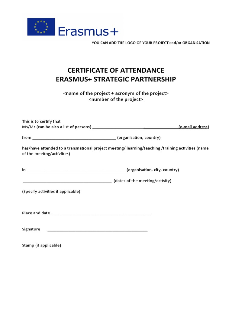 Certificate-Of-Attendance Template Ka2 0 | PDF