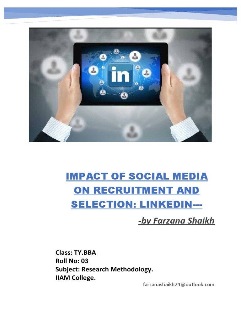 Impact of Social Media On Recruitment and Selection Process in An ...