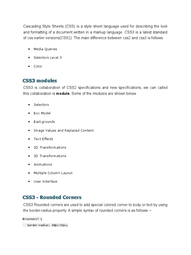 CSS3 Material 1 | PDF | Web Development | Graphic Design