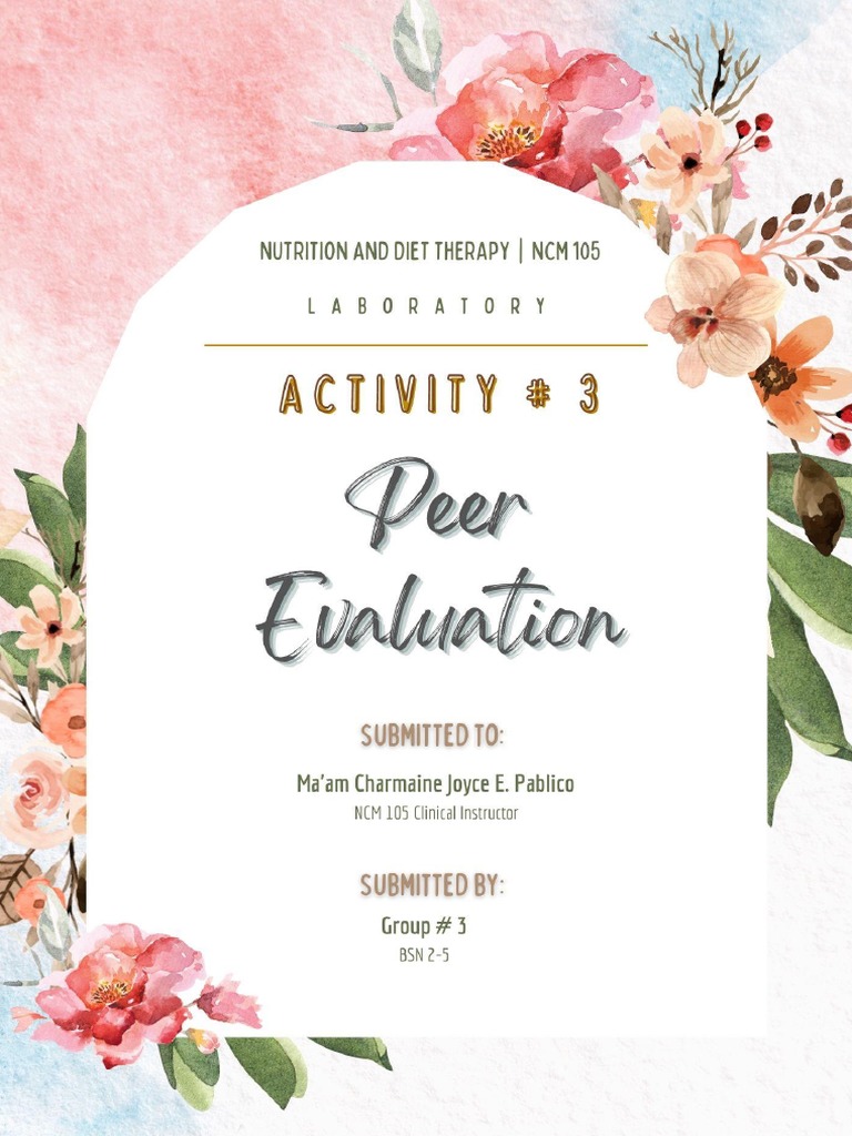 Peer Evaluation Santos Aira Kristelle M Pdf Cognition